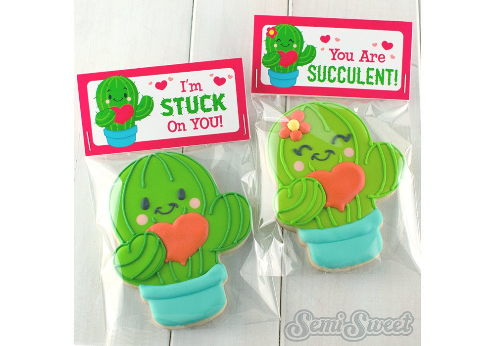 Cactus Im Stuck on You and You Are Succulent Printable | Etsy
