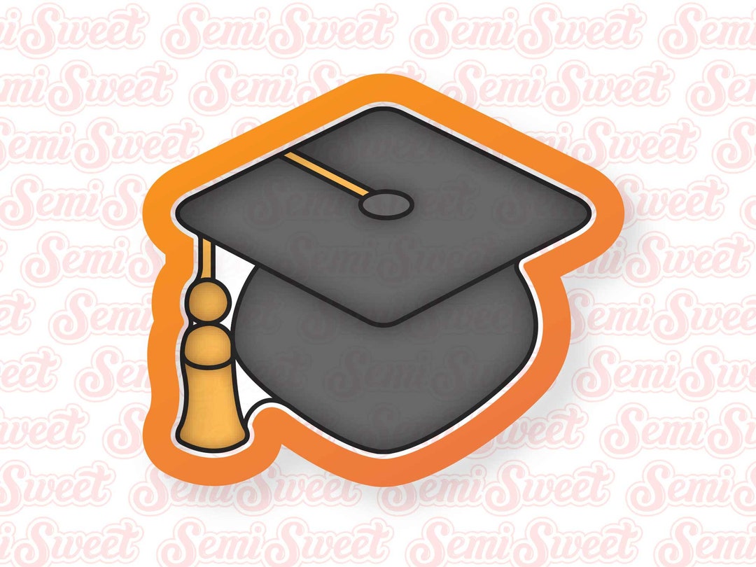 Graduation Cookie Cutter Graduation Cap Cookie Cutter Chubby Grad Cap ...