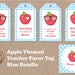 Printable Teacher Apple Blue Bundle Gift Favor Tags Instant Download - Etsy