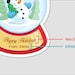 Snowman Snow Globe Editable Printable Christmas Gift Tag Favor Instant ...
