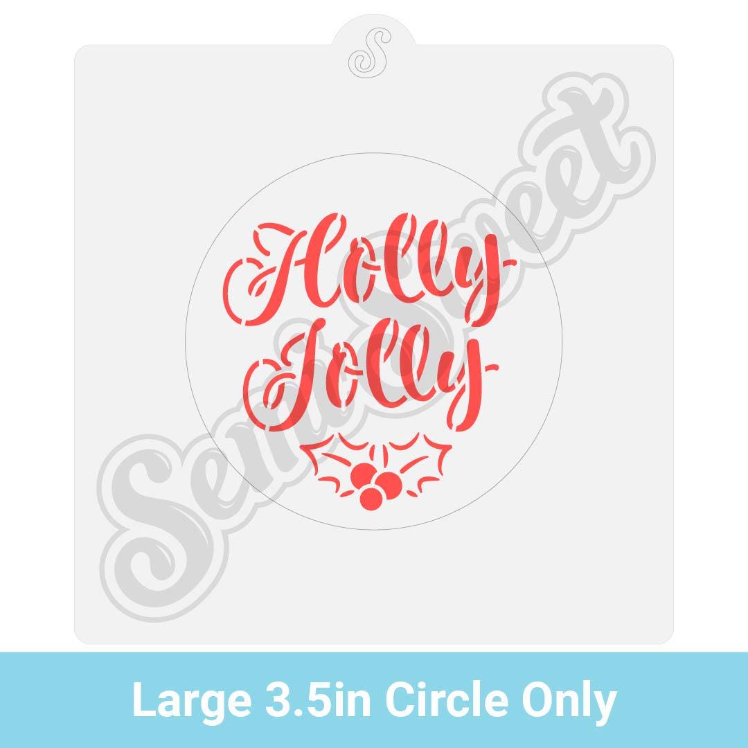 Holly Jolly Circle Stencil - Etsy