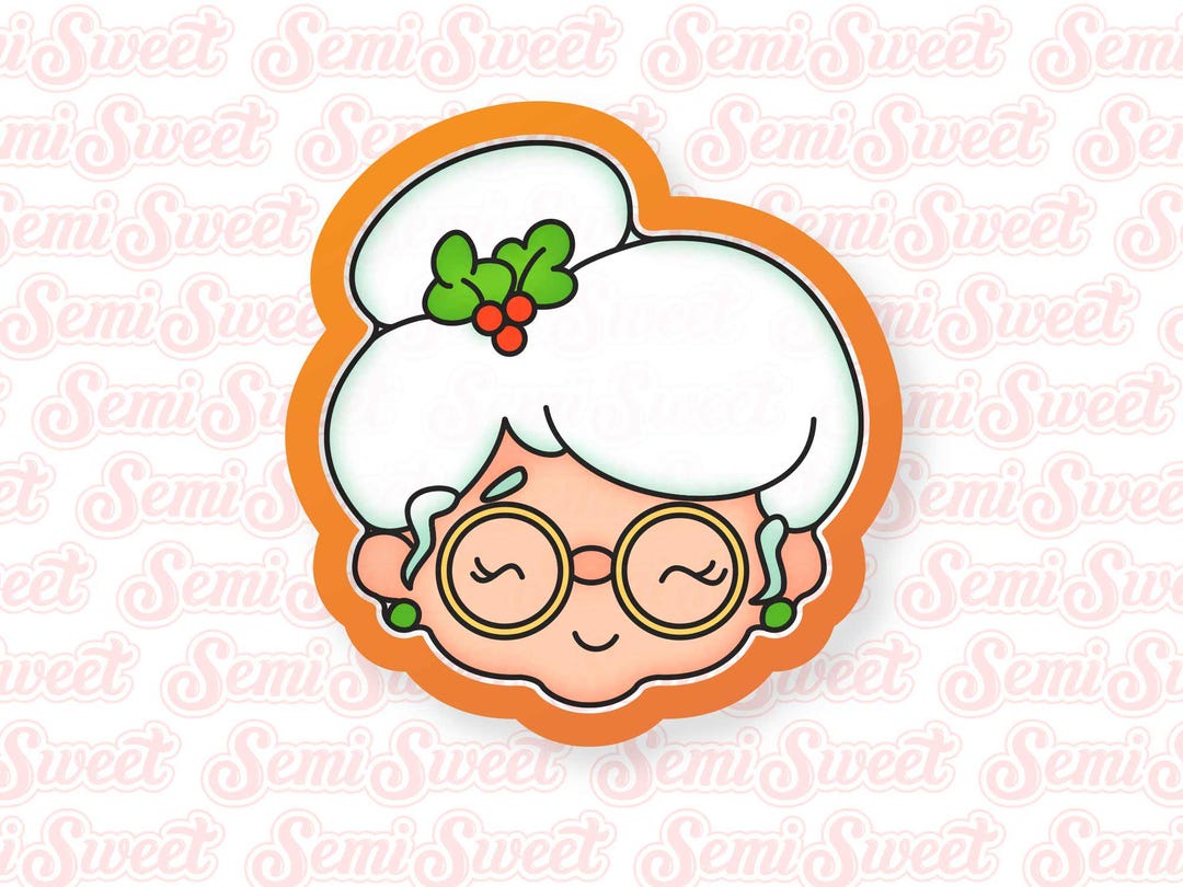 Cookie Mrs. Claus Head Cookie Cutter Mrs. Claus Cookie Cutter Cute Gift ...