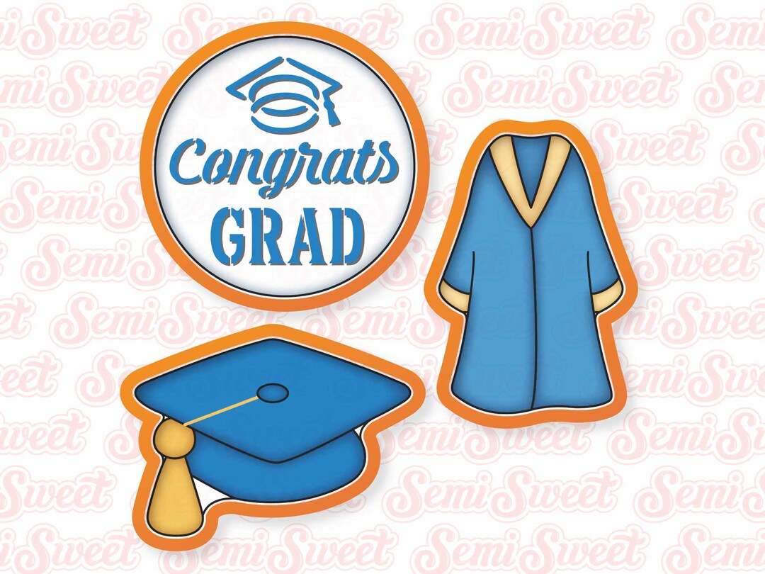 Graduation Cookie Cutter Graduation Cap Gown Platter Cookie Cutter Cute ...