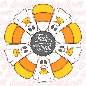 Halloween Cookie Cutter Ghost Halloween Candy Corn Cookie Cutter Platter Set Halloween Teacher ...