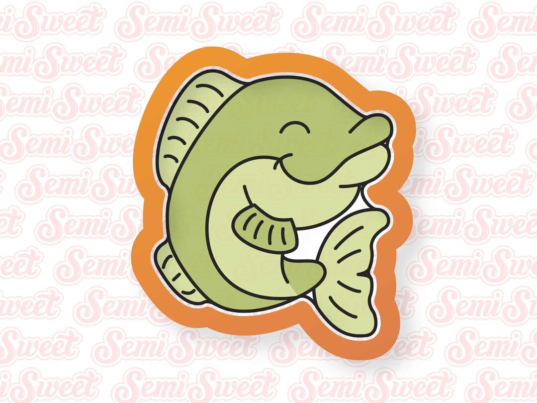 Father's Day Cookie Cutters Bass Fish Cookie Cutter Fishing Cookie ...
