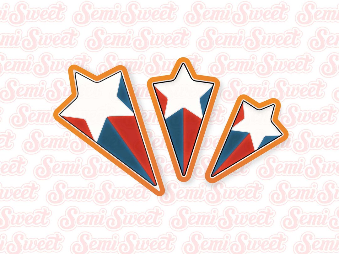 4th of July Cookie Cutters Starburst Cookie Cutter Set Cute ...