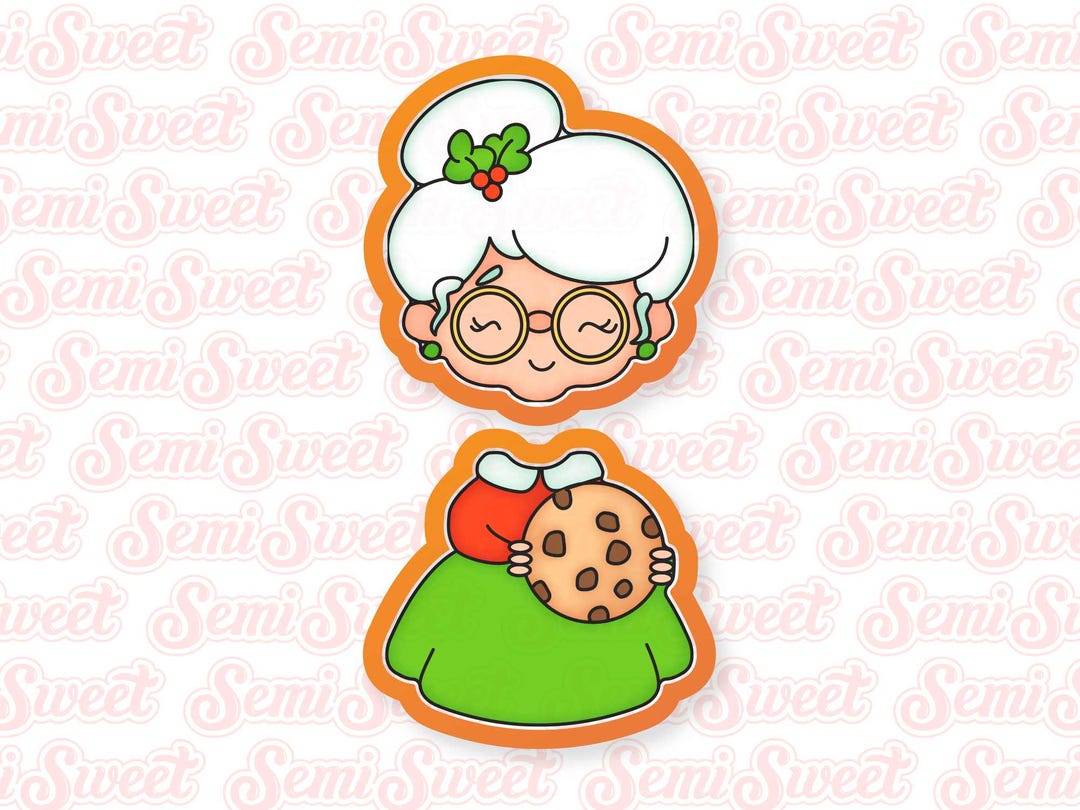 Cookie Mrs. Claus Cutter Set Christmas Cookie Cutters Mrs. Claus Cookie ...