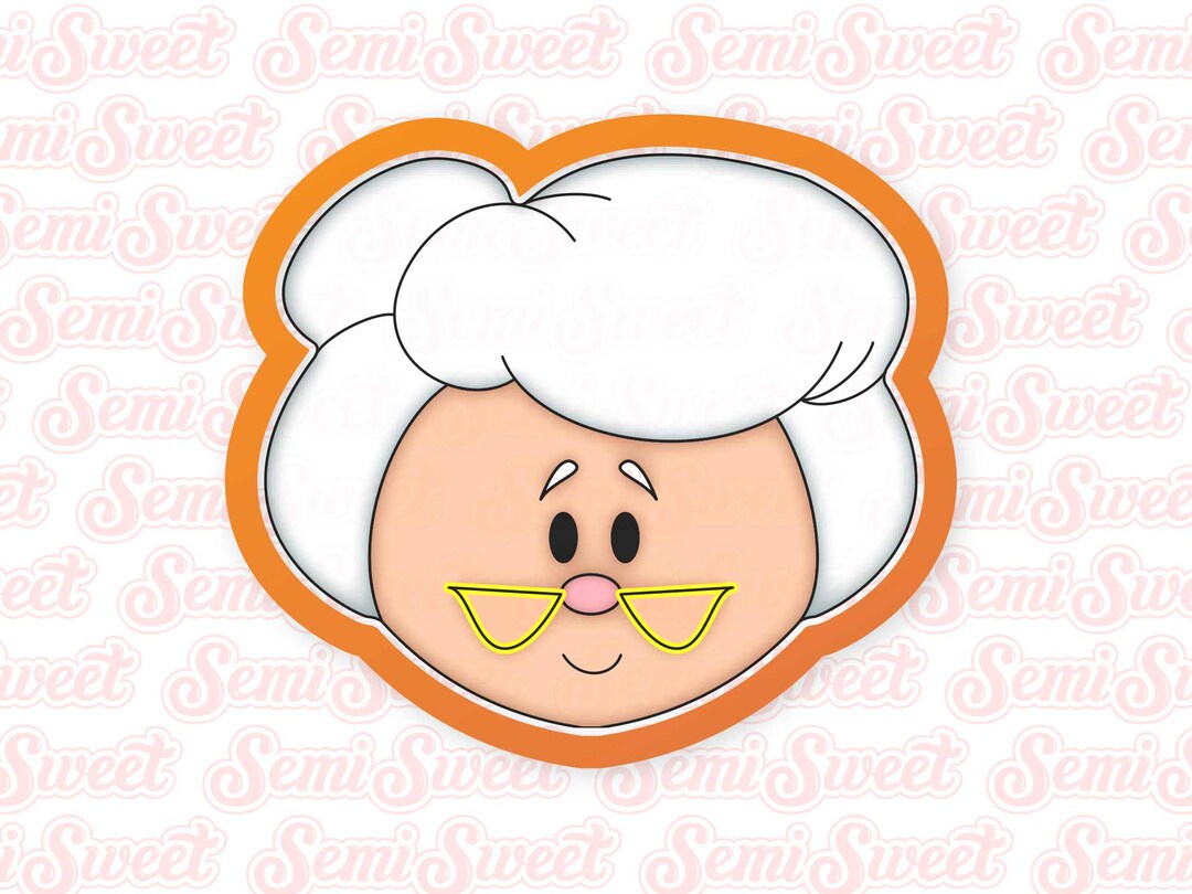 Mrs Claus Christmas Cookie Cutter Mrs Claus Head Cookie Cutter North ...