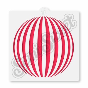 Striped Sphere Stencil - Etsy