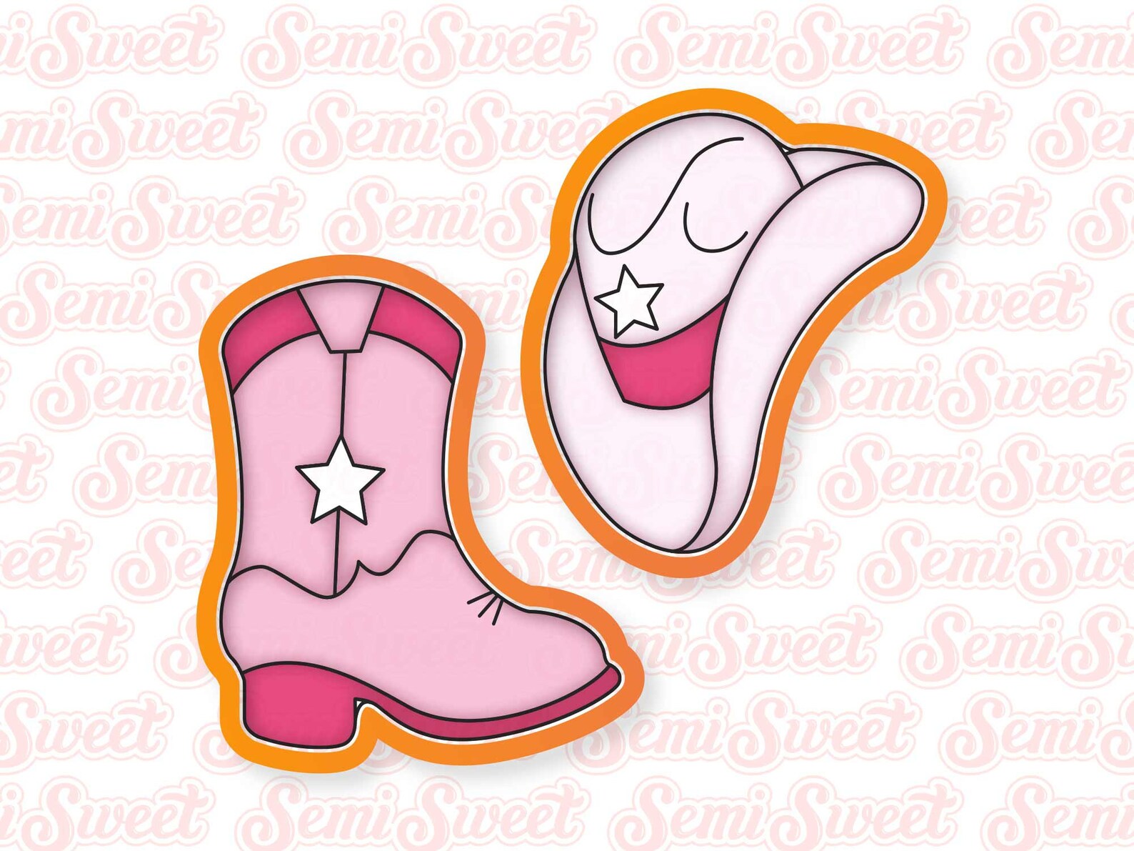 Cowboy Hat & Boot Platter Cookie Cutter Set - Etsy