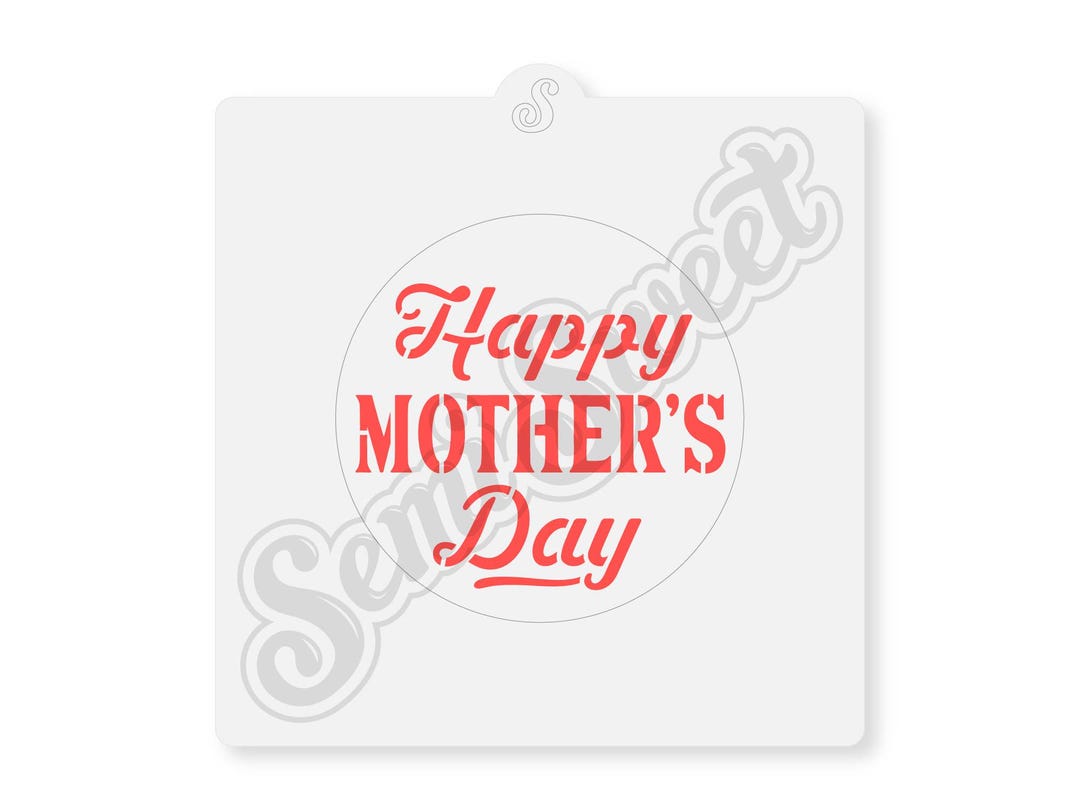 Happy Mother's Day Circle Stencil - Etsy