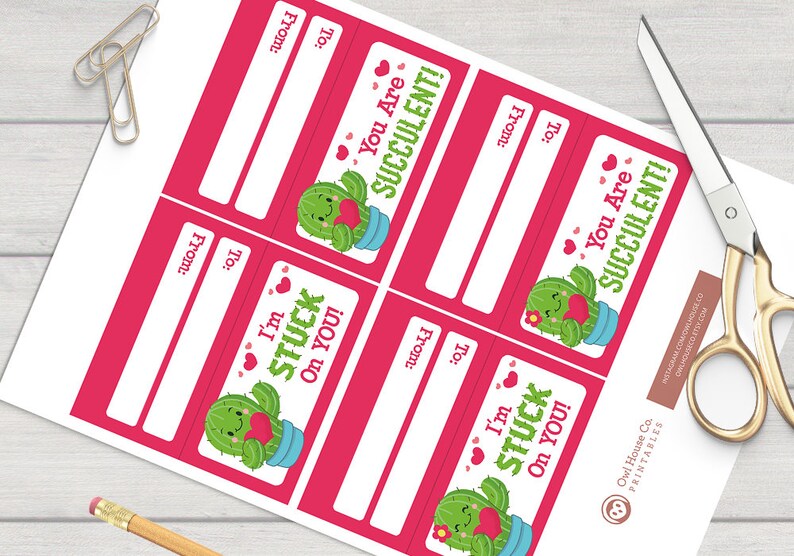 Cactus im Stuck on You and you Are Succulent Printable - Etsy