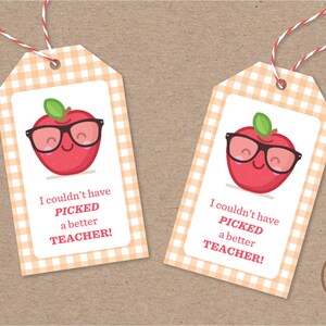 Printable I Couldn't Have Picked Better Teacher Apple Nerdy BEIGE Gift ...