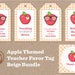 Printable Teacher Apple Beige Bundle Gift Favor Tags Instant Download ...