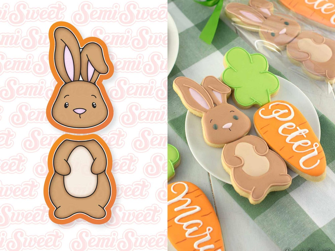 Easter Cookie Cutter Easter Bunny 2-piece Skinny Set Cute Gift for ...