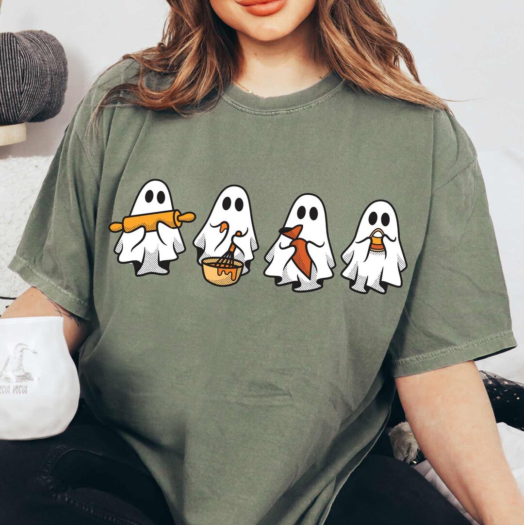 Halloween Shirt Ghost T-shirt Cookie Decorating Ghosts Shirt for Bakers ...