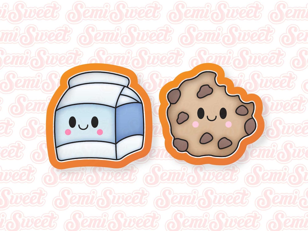 Milk and Cookies Cookie Cutter Set - Etsy
