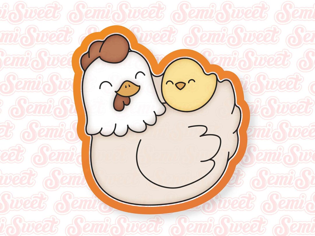 Mother's Day Cookie Cutter Mama Chicken Hen Cookie Cutter Cute Mother's ...