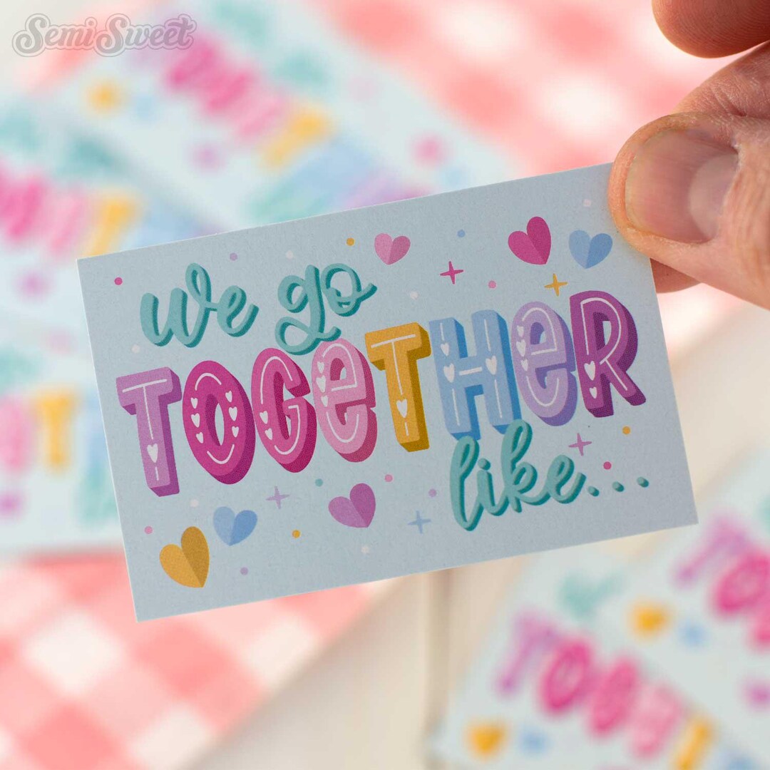 We Go Together Like 2" X 3" Tag - Pack of 25 Valentine's Day Gift Tag ...