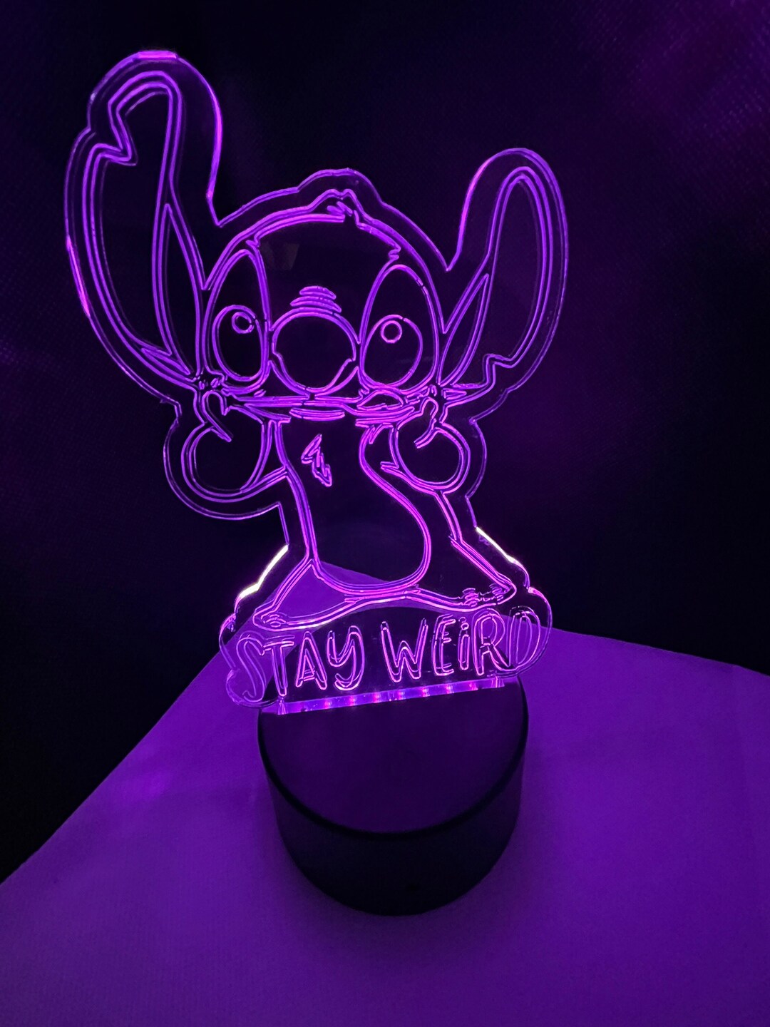 Stay Weird Stitch LED Light - Etsy