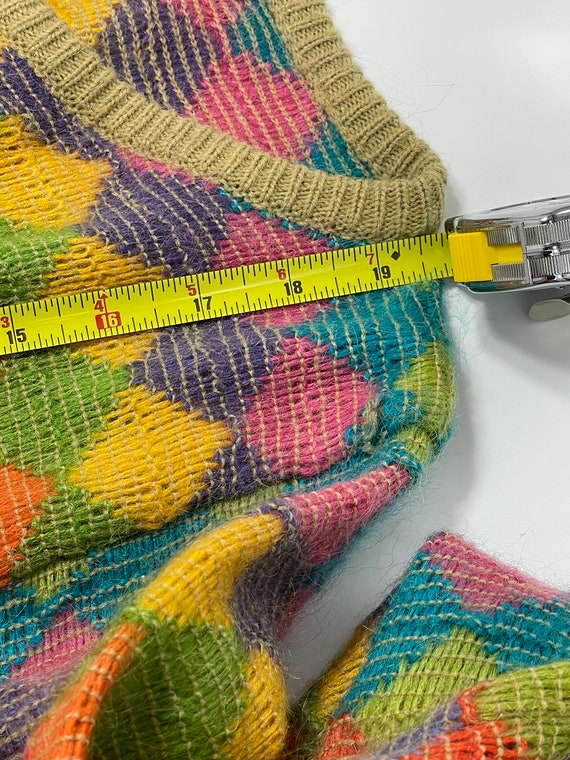 1980's One Step Up Argyle Mohair/Acrylic Argyle Sweat… - Gem
