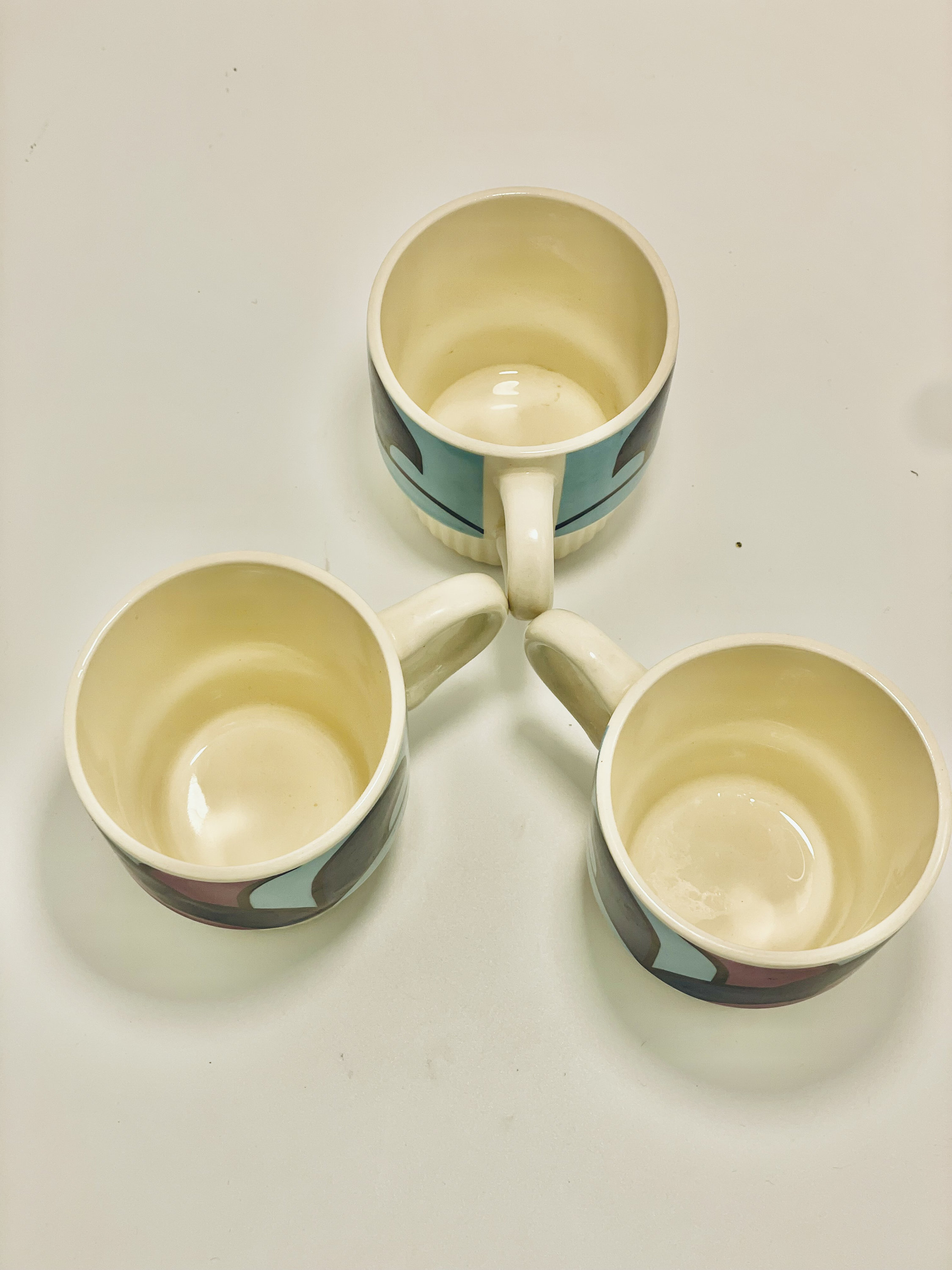 Retro Mod Stacking Mugs - Etsy