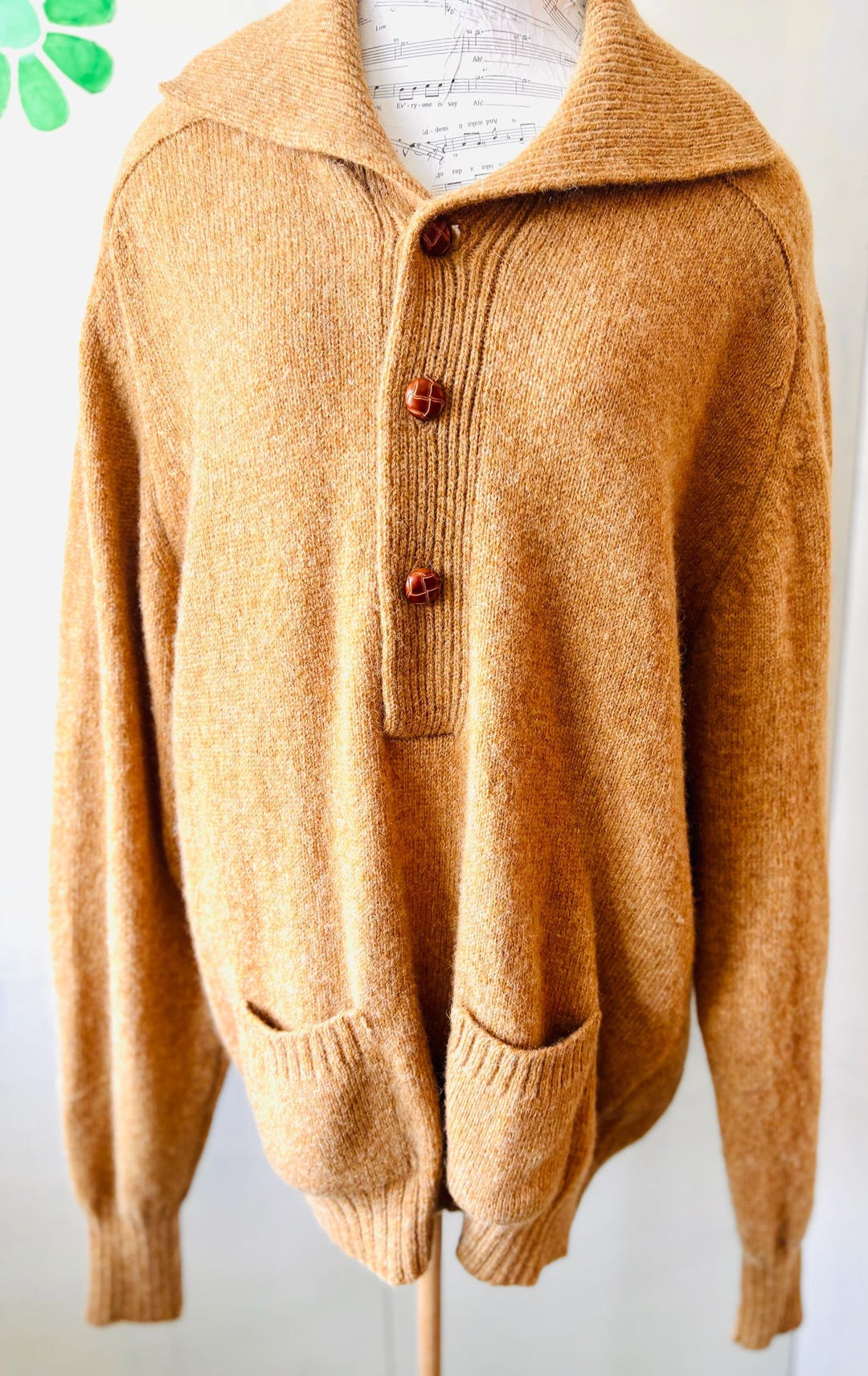 VTG Lord Jeff Wool Cardigan W/leather Elbow Patches - Etsy