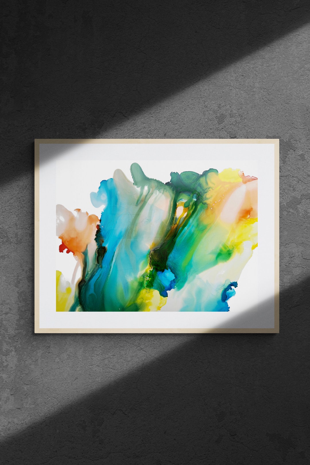 Ocean Breeze Painting Abstract Ocean Painting Colors Ocean Ink Painting ...