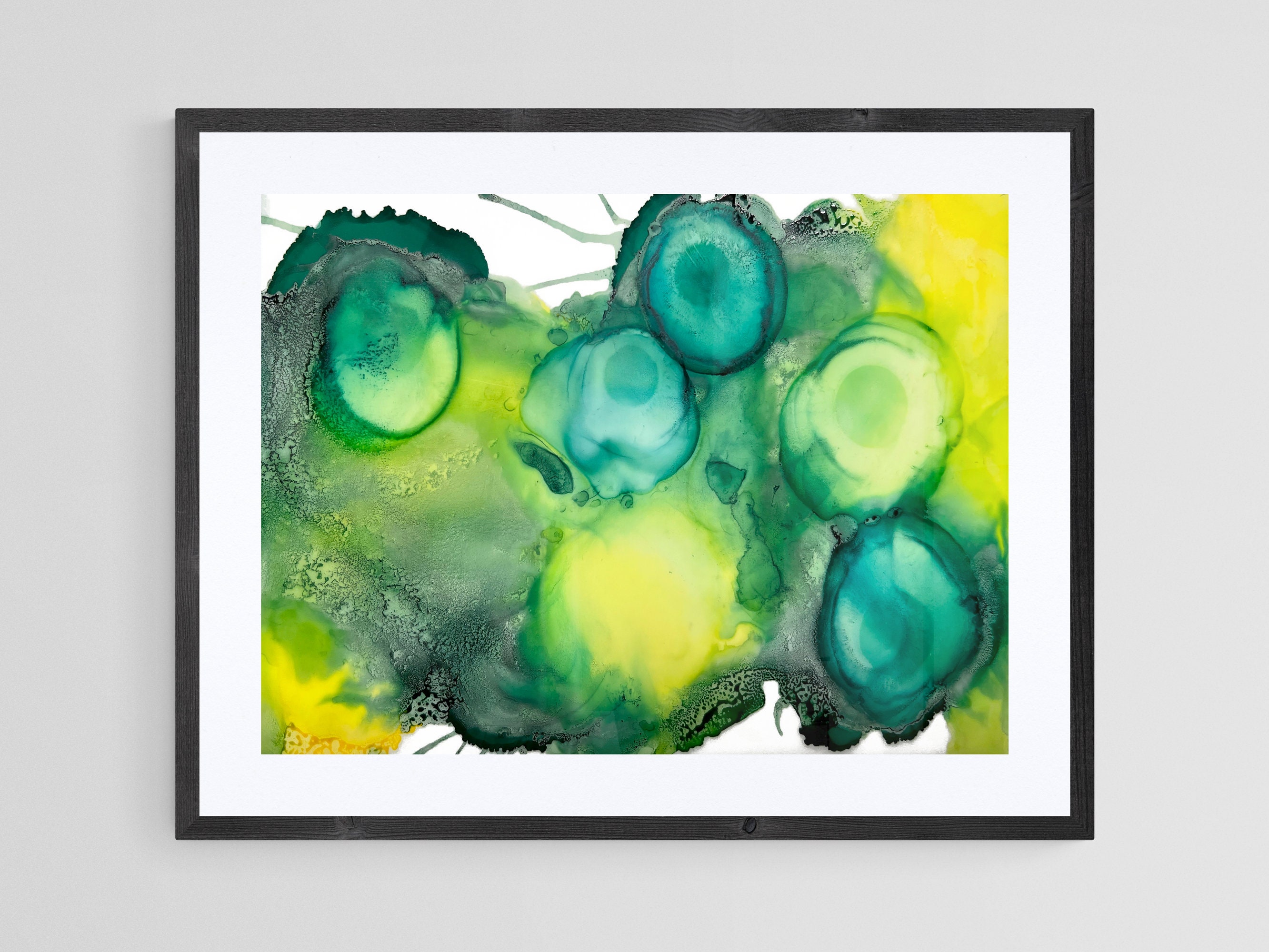 Abstract Green Ink Art Green Ink Art Digital Download Green Abstract ...