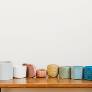 Mini Vintage-style Container| Handmade Concrete Holder | Mini Cement ...