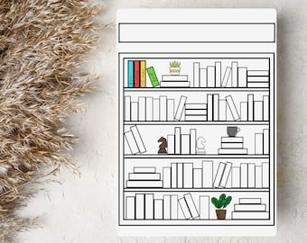 Book Tracker Printable Bookshelf Reading Log Books I've Read Poster ...