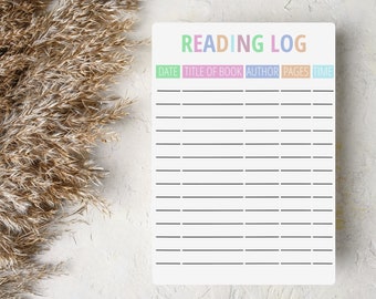 Reading Log - Etsy