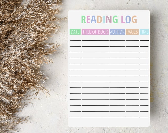 Kids Reading Log Classroom Reading Log Kids Book List Childrens Book ...