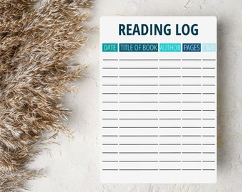 Kids Reading Log Classroom Reading Log Kids Book List Childrens Book ...