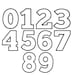 Block Number Applique 0-9 Machine Embroidery Design 2 Sizes Instant ...