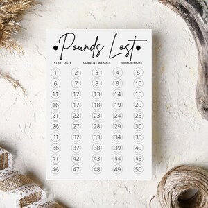 Weight Loss Tracker Pounds Lost Tracker 50 Pounds Lost Weight Loss ...