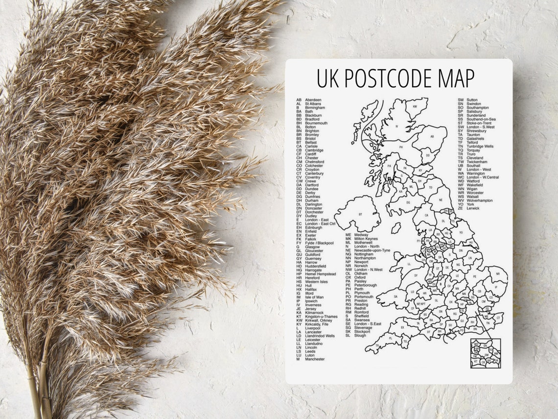 Printable UK Postcode Sales Map Track Your Small Business - Etsy