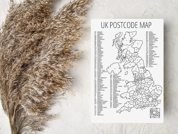 Printable UK Postcode Sales Map Track Your Small Business - Etsy