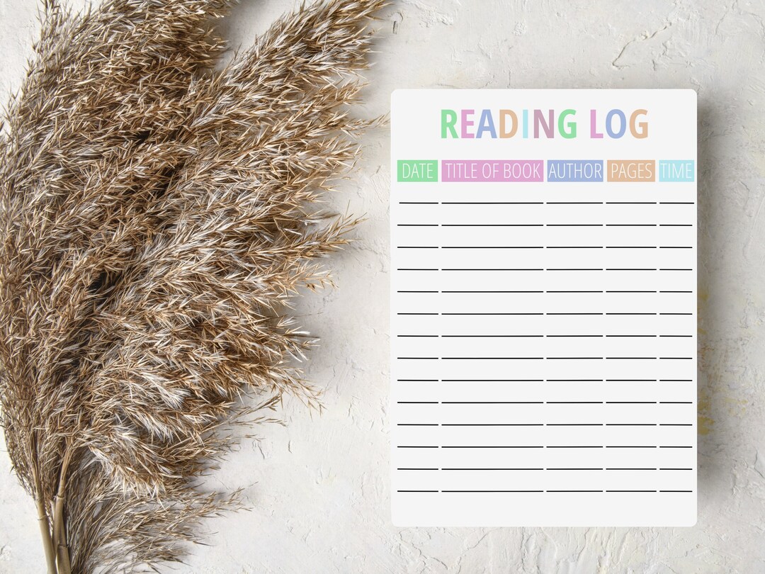 Kids Reading Log Classroom Reading Log Kids Book List Childrens Book ...