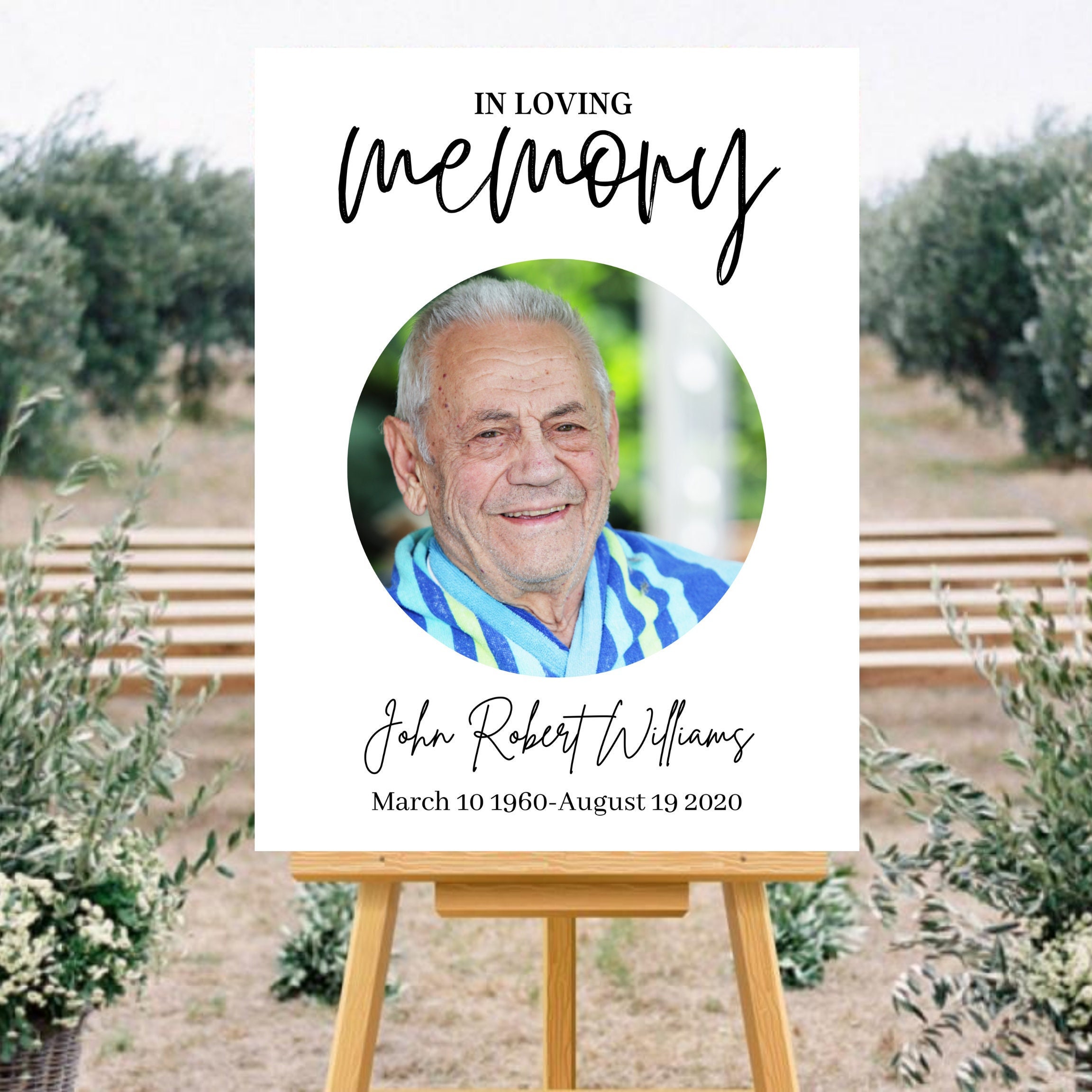 In Loving Memory Sign Memorial Sign Funeral Welcome Sign - Etsy