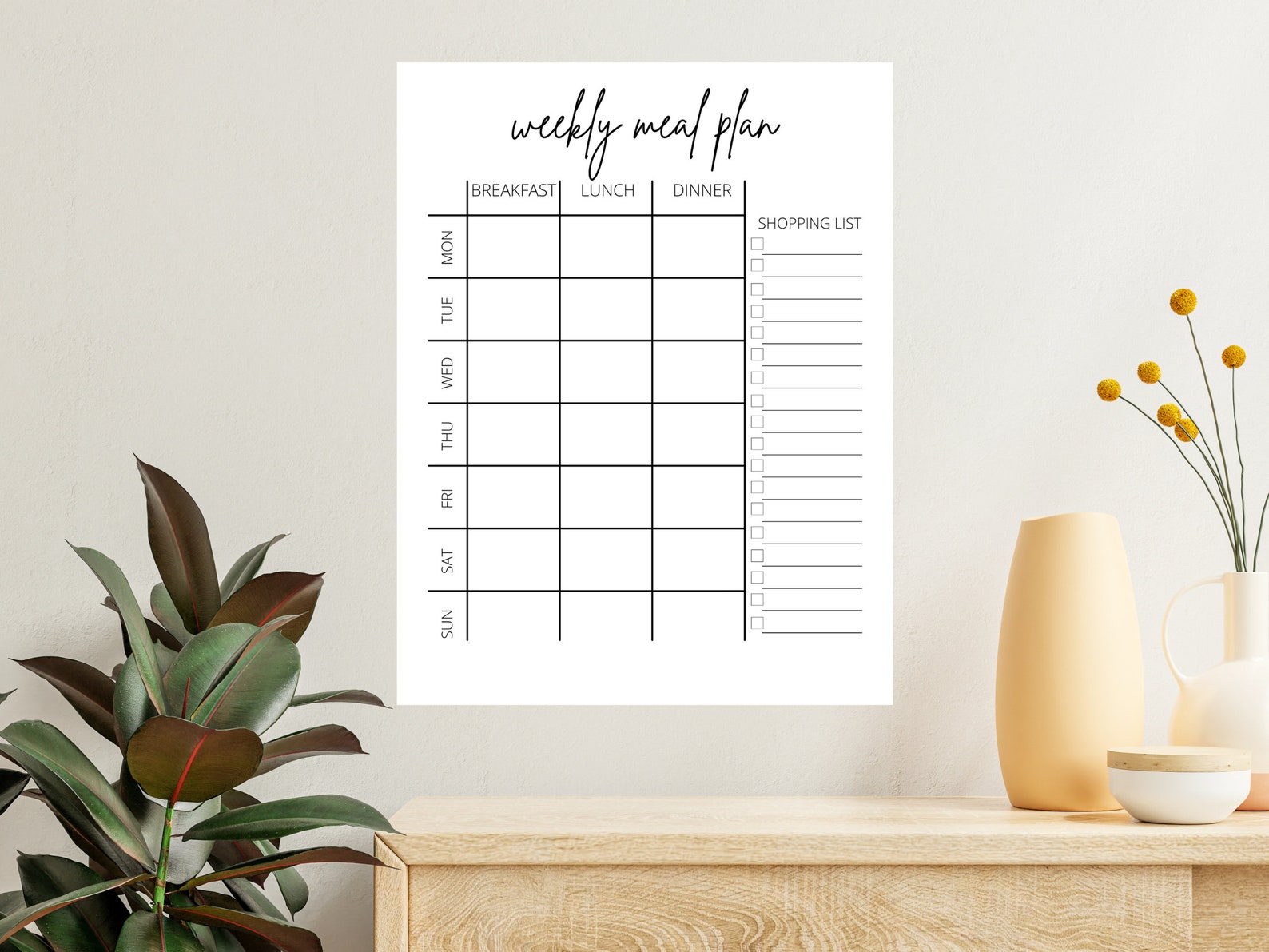Grocery List Tracker Weekly Meal Plan Food Journal Printable - Etsy