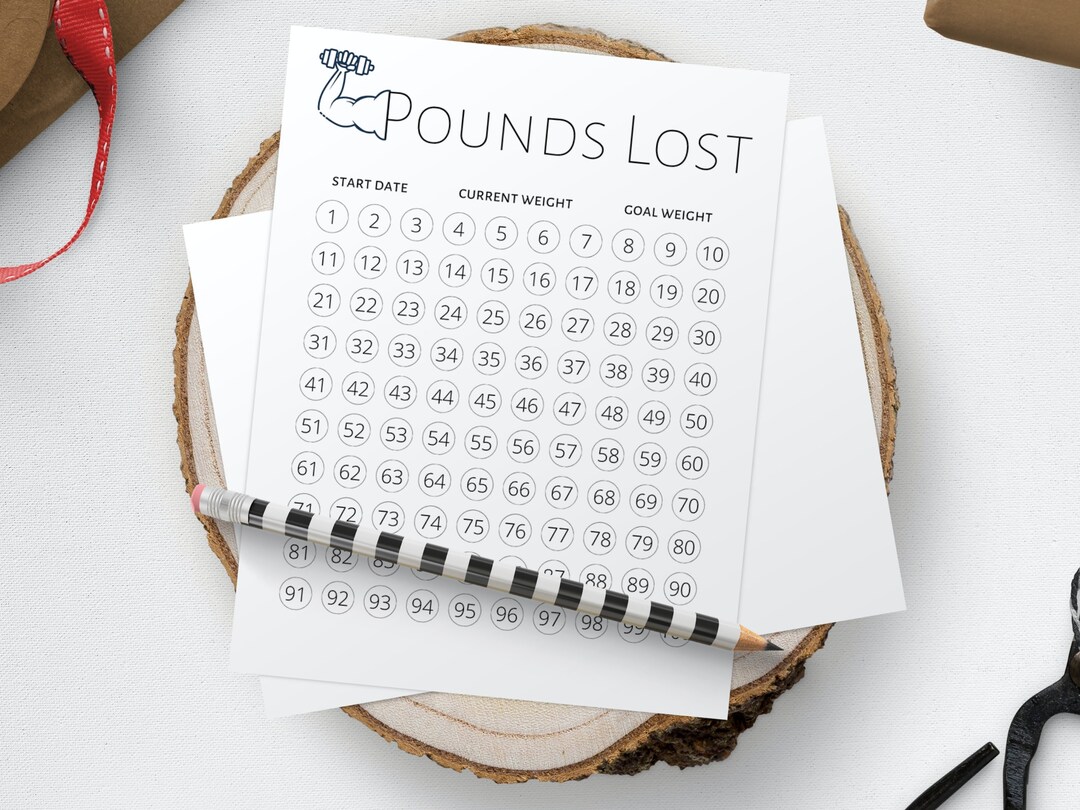 Pounds Lost Tracker, Weight Loss Tracker 100 Pounds Lost Weight Loss ...