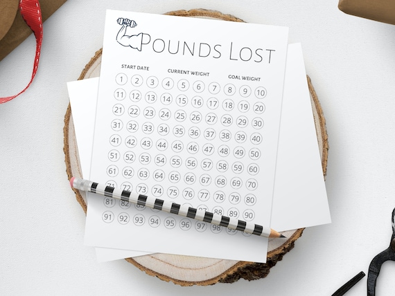 Pounds Lost Tracker Weight Loss Tracker 100 Pounds Lost - Etsy