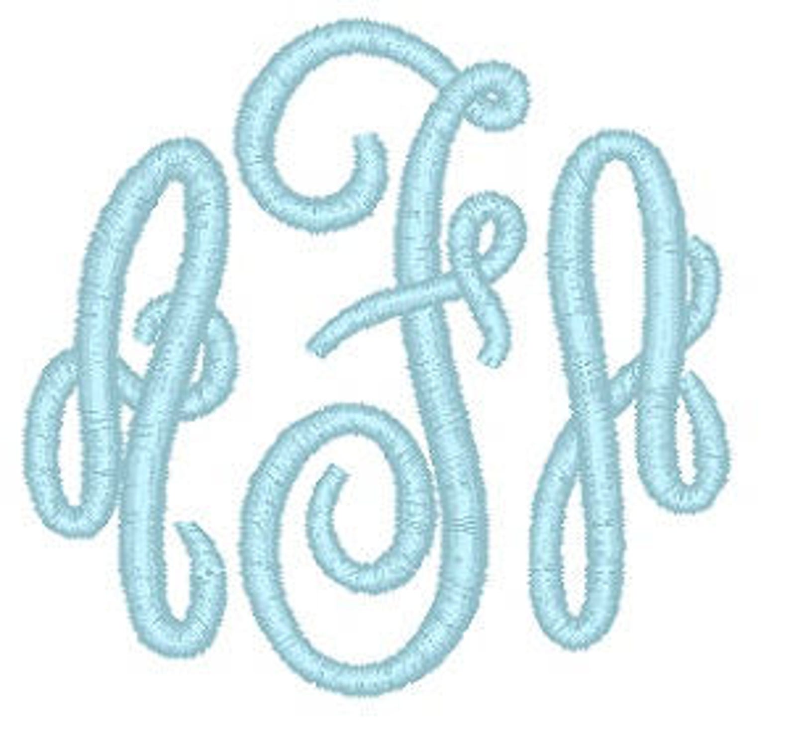 Script Embroidery Font Design Multiple Sizes Circle Machine Embroidery ...