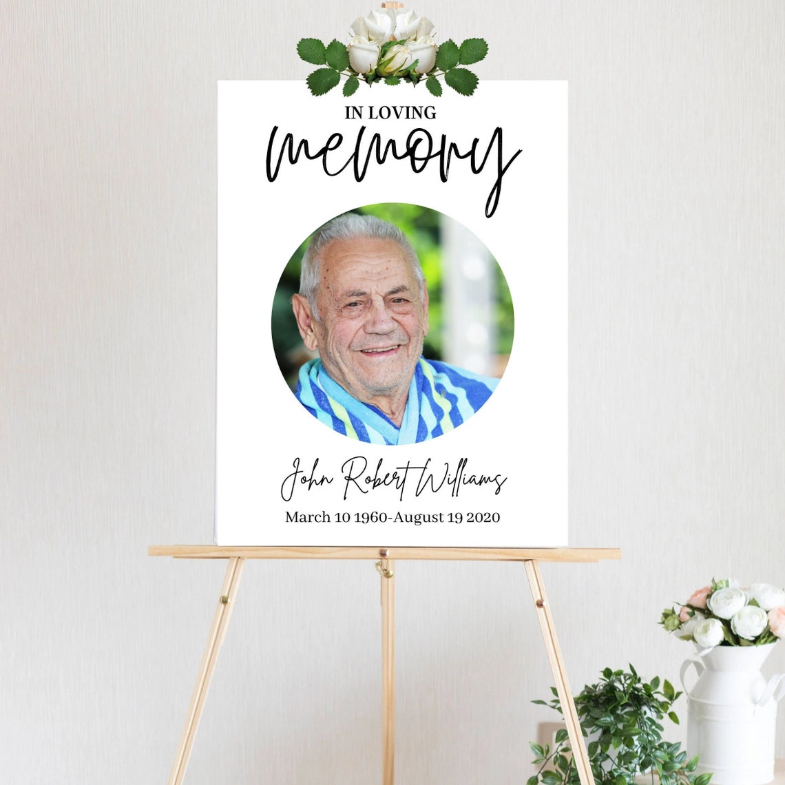 In Loving Memory Sign | Memorial Sign | Funeral Welcome Sign | Large ...