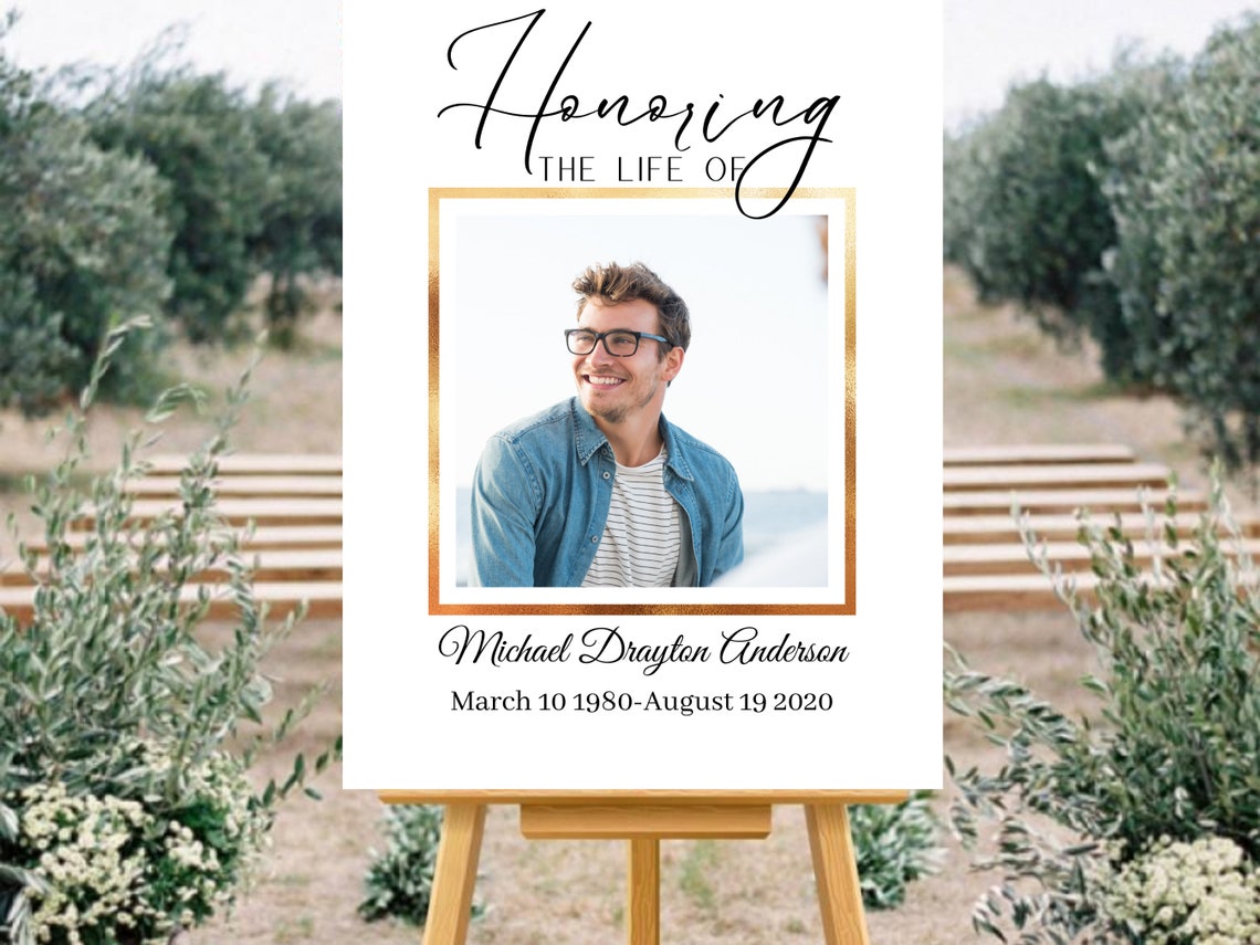 Celebration of Life Template Memorial Sign Template - Etsy
