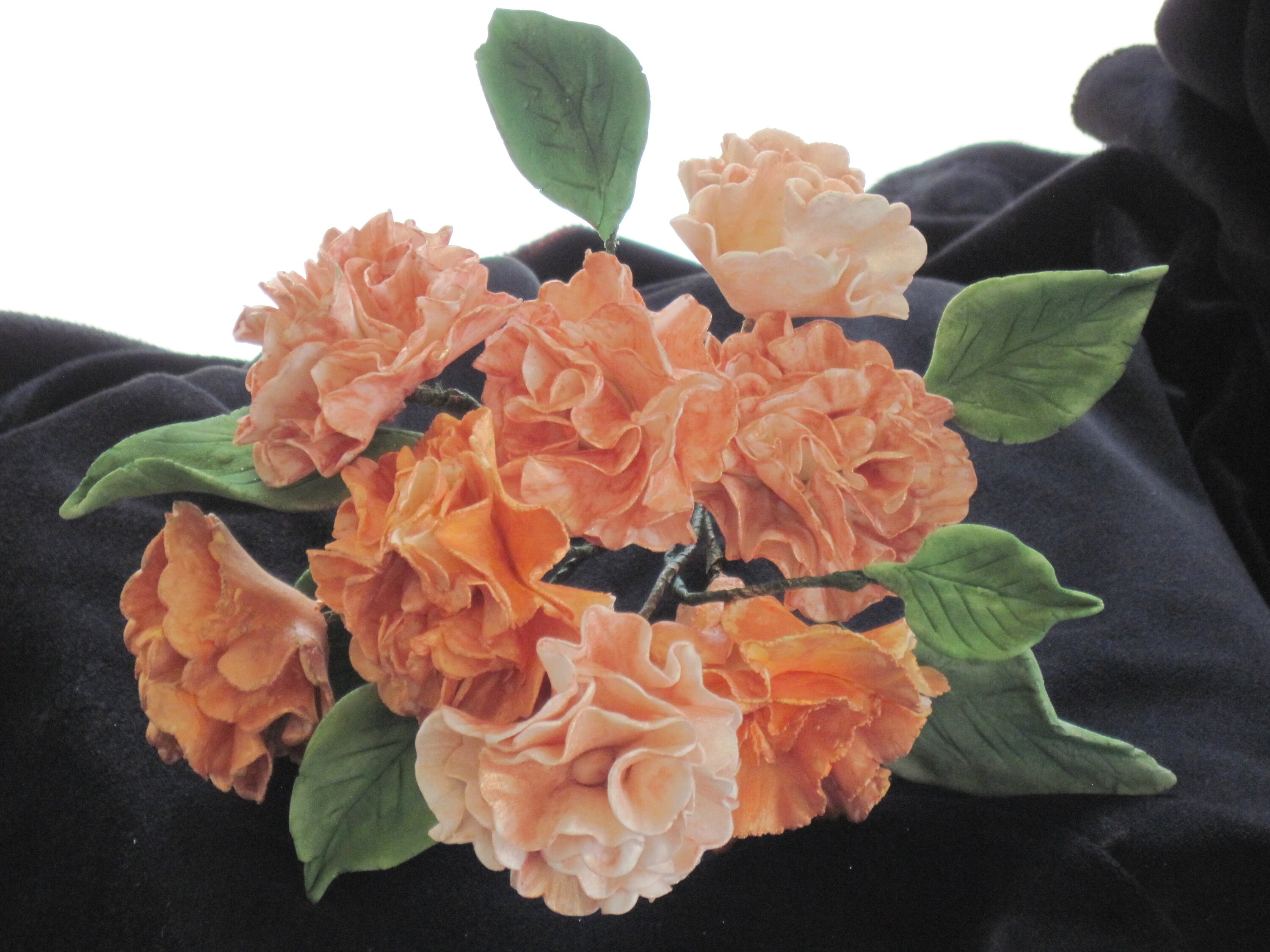 Orange and Copper Carnation Bouquet - Etsy