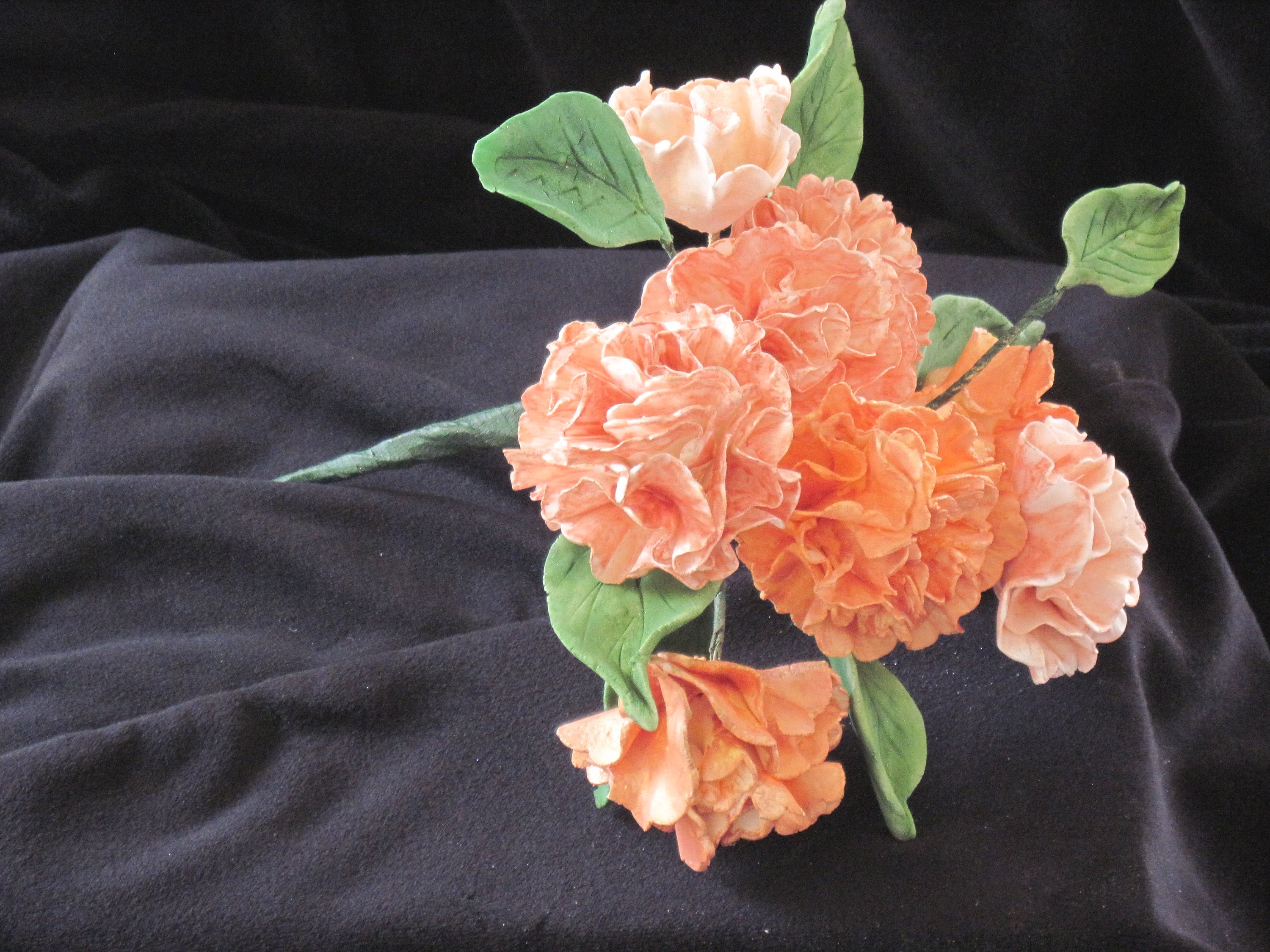 Orange and Copper Carnation Bouquet - Etsy