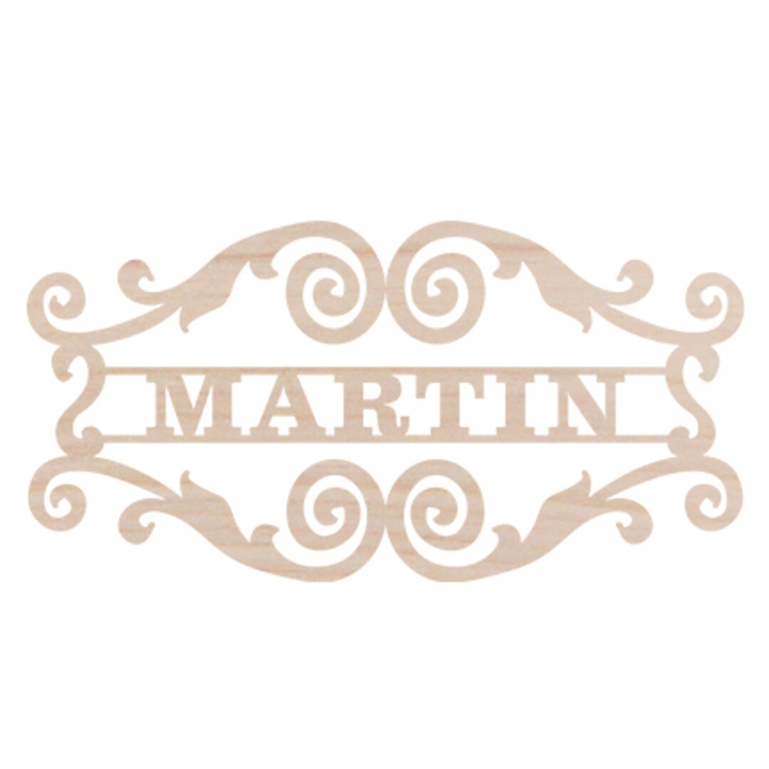 Vine Name Design Wood Monogram; Entryway Personalized Sign; Custom Name ...