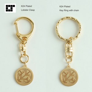Root Bamboo in a Circle Key Chain Kamon Japanese Family Crest Maruni ...